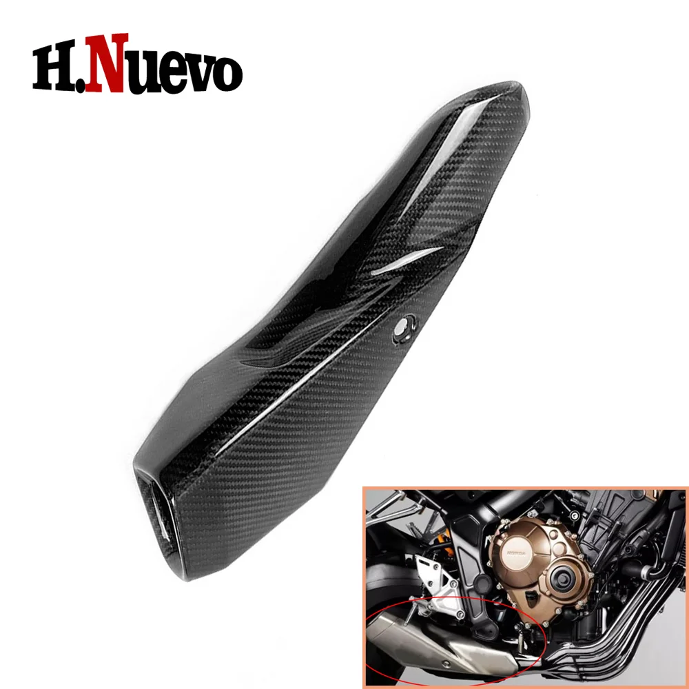 Cubierta-de-tubo-de-escape-de-fibra-de-carbono-Real-para-motocicleta ...