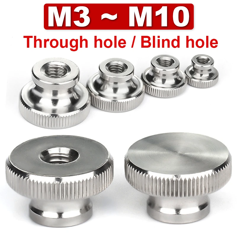 304stainless Steel Hand Nut Gb806 High Head Knurled Thumb Through Hole ...