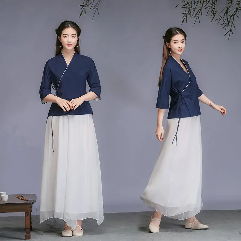 New-Tai-Chi-Uniform-Tang-Suit-Hanfu-Chinese-Style-Zen-Suit-Summer-Retro ...
