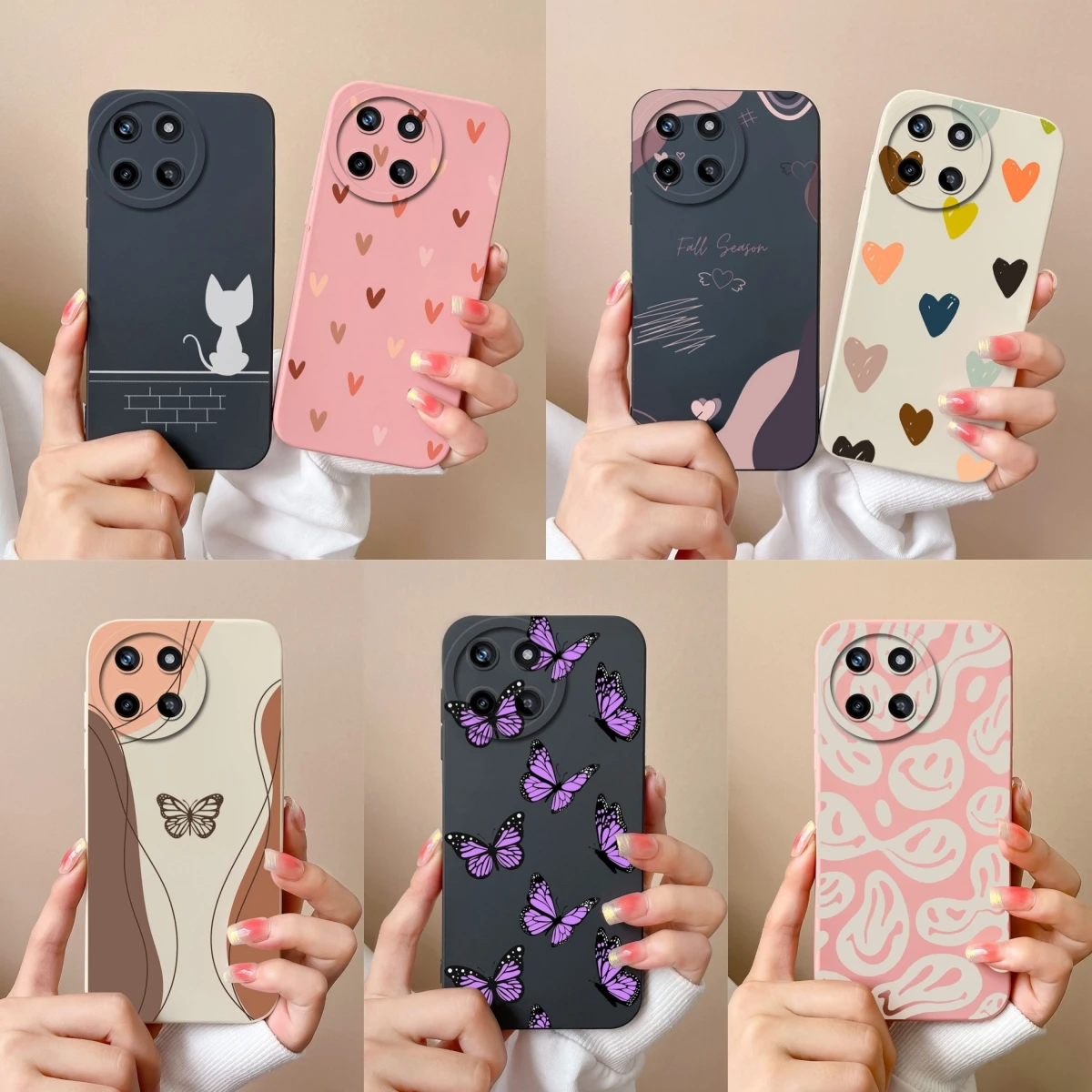 For-OPPO-Realme-11-4G-Phone-Cases-Fashion-Shell-Soft-Liquid-Silicone ...