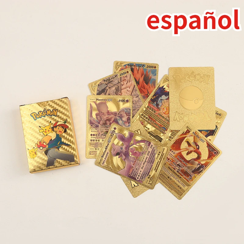 Cartoon Colorful Card VMAX Charizard Pikachu Arceus Gold Black Silver ...