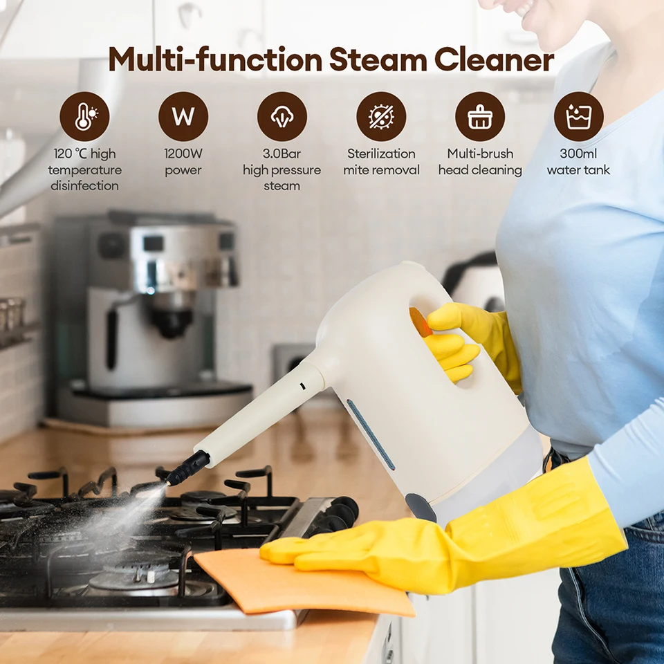 Handheld Steam Cleaner,2500W Hand-Held High Pressure Portable Cleaning ...