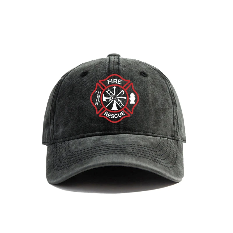 Fire Rescue Baseball Cap Women Men Outdoor Firefighter Fireman Caps New ...