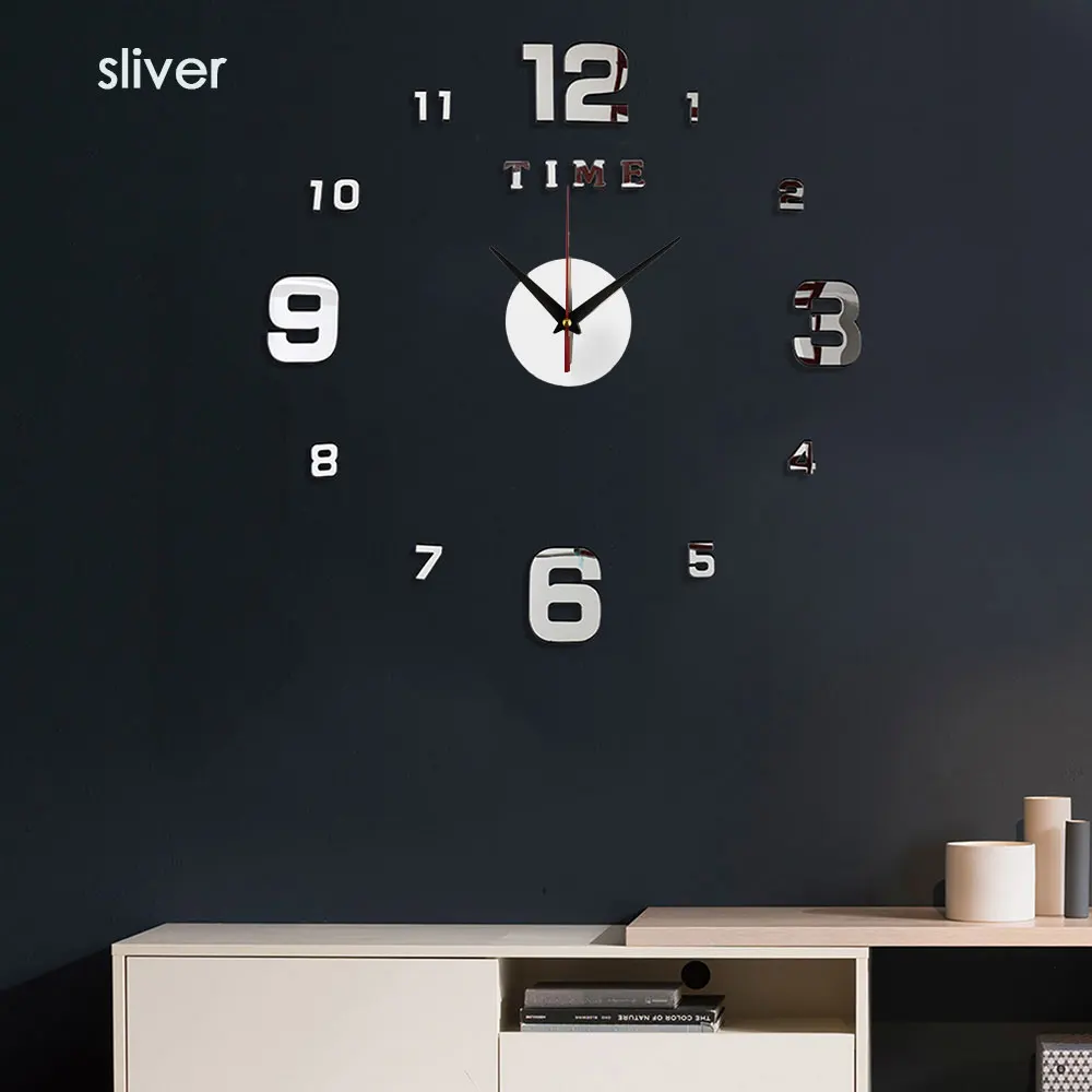 HORLOGE PENDULE,LUNIMOUS-5-20 pouce--Mini Horloge murale 3D à Quartz ...
