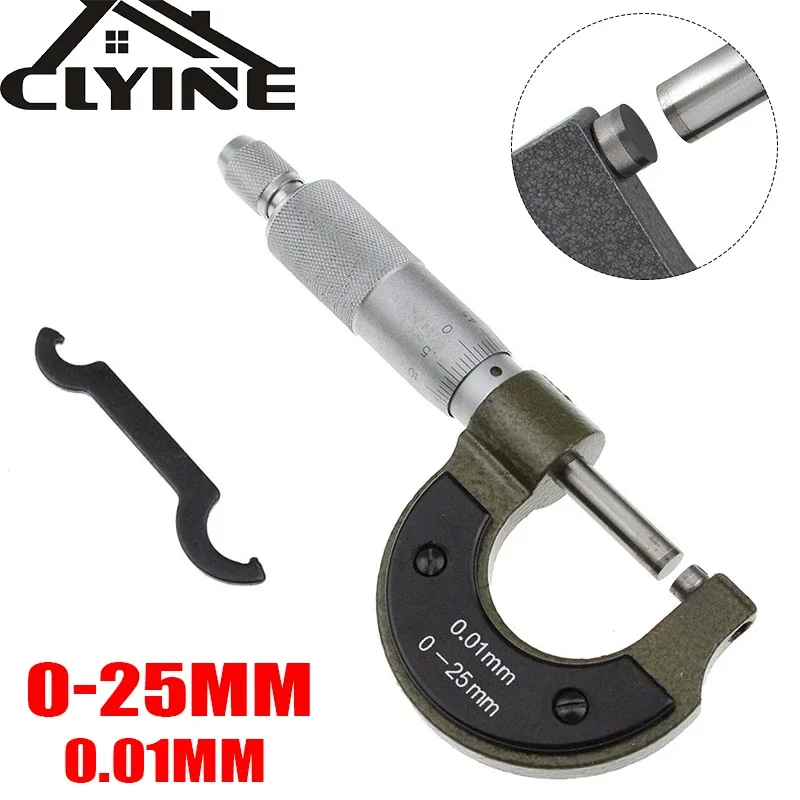Outside-Micrometer-Caliper-0-25mm-0-01mm-Precision-Gauge-Vernier ...
