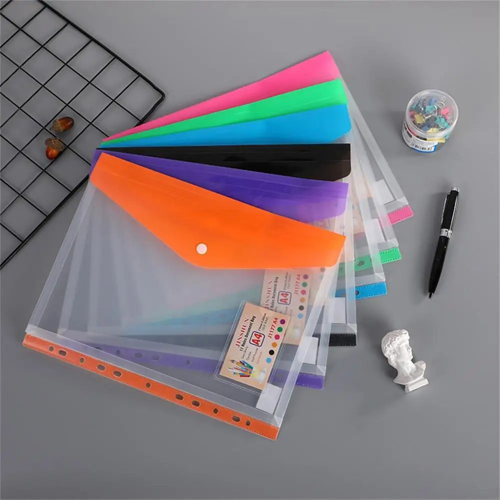6Pcs-11-hole-File-Bag-PP-Plastic-Transparent-Large-Capacity-Binder ...
