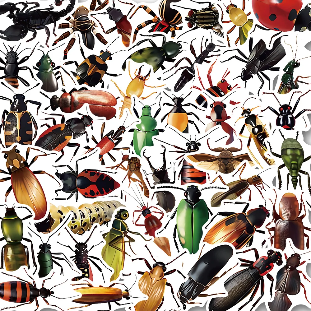 10-50PCSNature-Insect-Stickers-Animal-Ant-Ladybug-Sticker-for-Bicycle ...