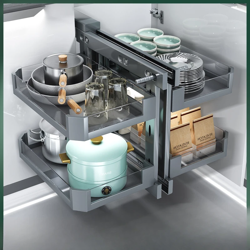 Corner-basket-kitchen-cabinet-corner-contents-seasoning-dish-rack ...