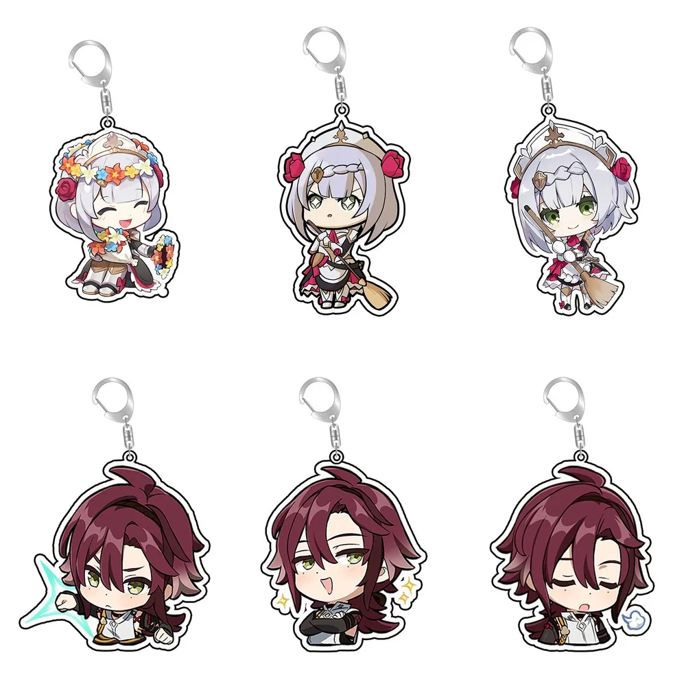 Cute-Kawii-Key-Chains-Ring-Genshin-Impact-Noelle-Shikanoin-Heizou ...