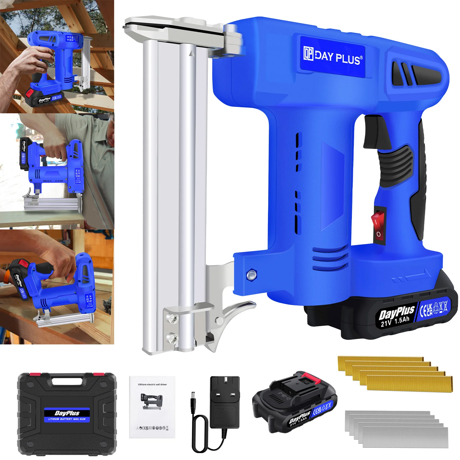 DayPlus-Cordless-Brad-Nailer-21V-2-in-1-Nail-Gun-Staple-Gun-Battery ...