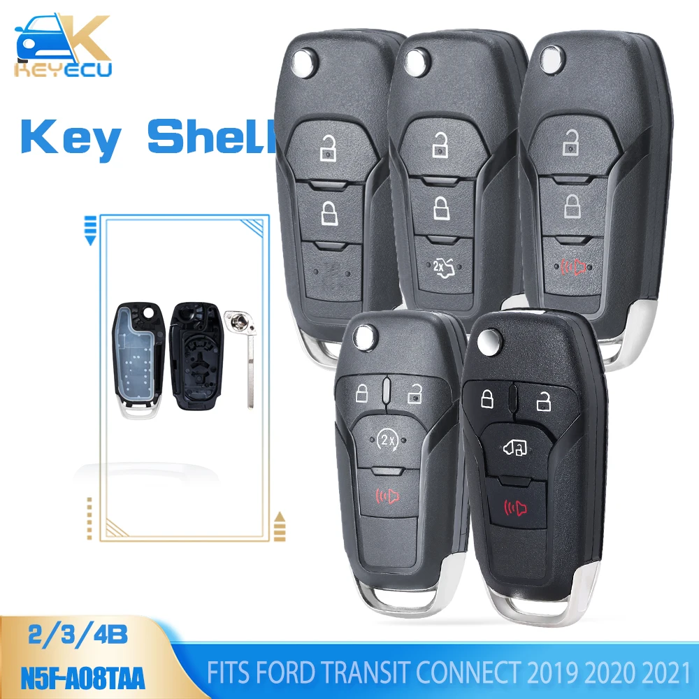 KEYECU-Flip-Remote-Car-Key-Shell-Case-for-Ford-Fusion-Edge-Explorer ...