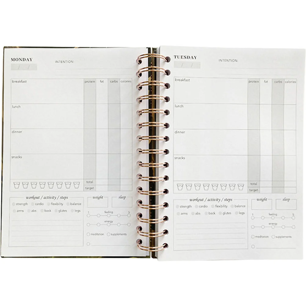 Fitness Notebook Time Management Notepad Planner Schedule Weight Loss ...
