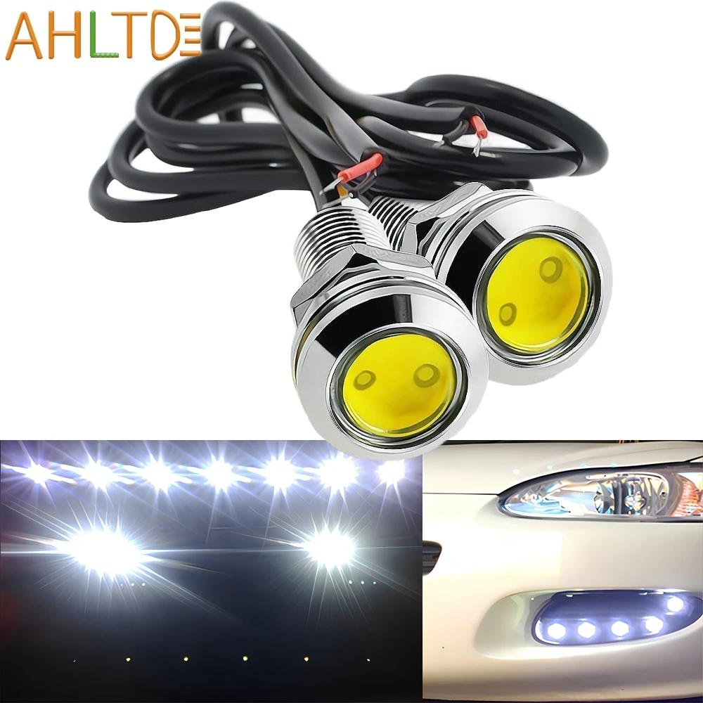 2pcs 18MM Eagle Eye Silver Shell Car DRL Led Daytime Running Light LED ...
