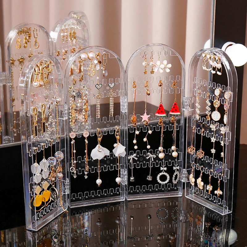 2-4PCS-Folding-Earrings-Studs-Display-Rack-Plastic-Necklace-Jewelry ...