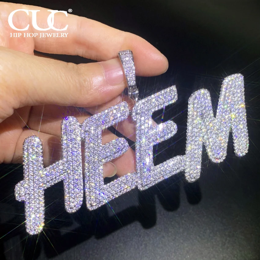 CUC-Custom-Double-Layer-Letter-Pendant-Iced-Out-Cubic-Zirconia-Gold ...