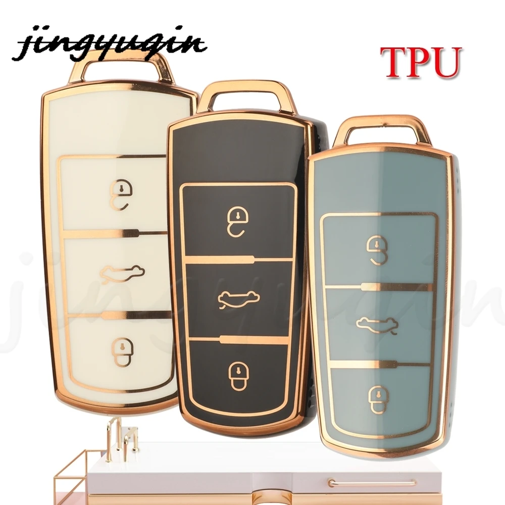 jingyuqin-3-Buttons-Soft-TPU-Auto-Key-Shell-Case-Cover-For-Volkswagen ...