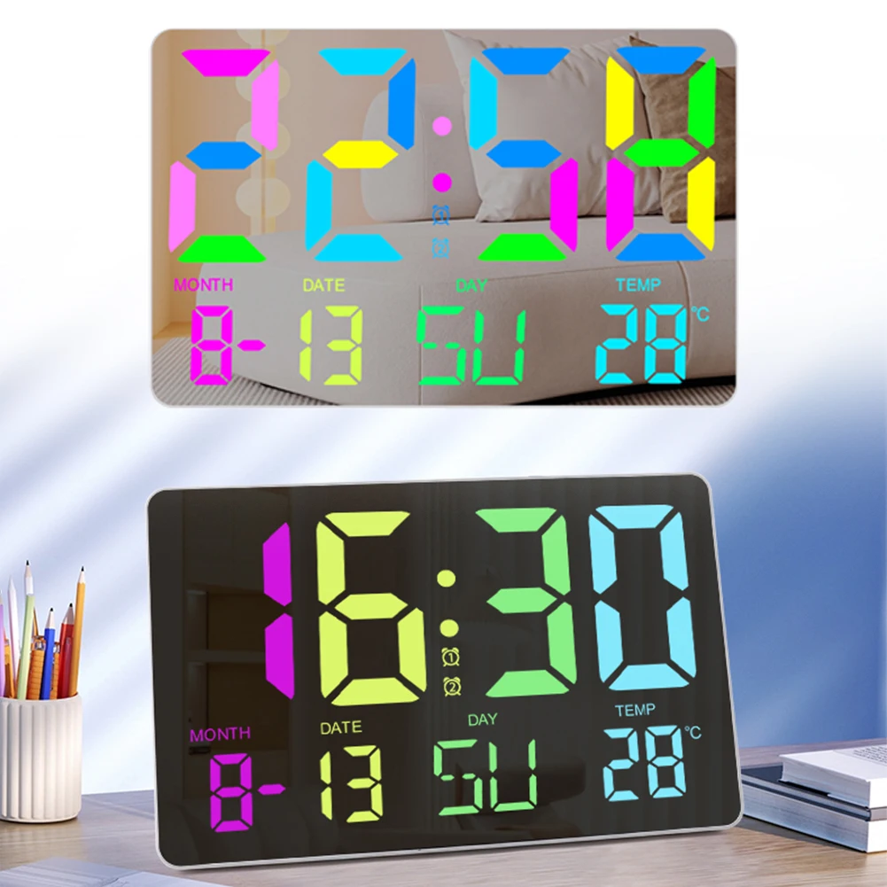 LED-Digital-Projection-Alarm-Clock-Electronic-Wall-Clock-With-RGB ...