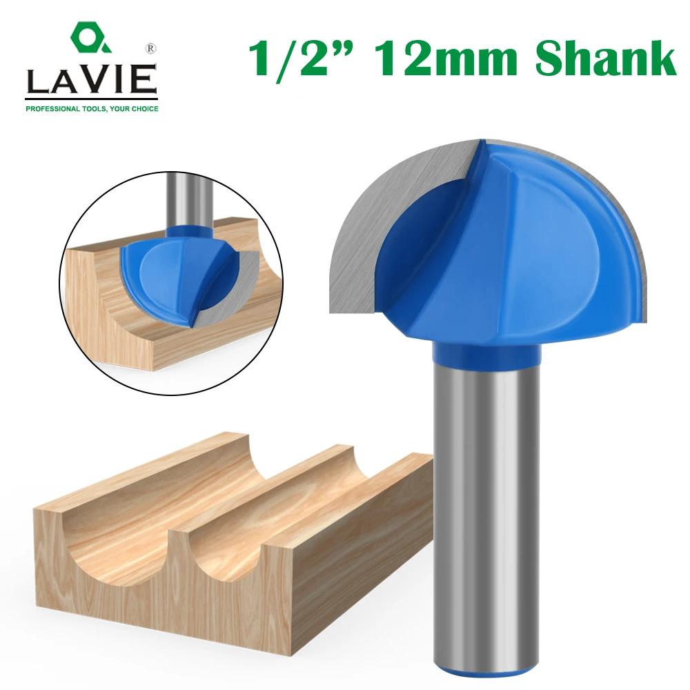 LAVIE-1pc-12mm-1-2-shank-Round-Nose-Two-Flutes-Router-Bit-set-for ...