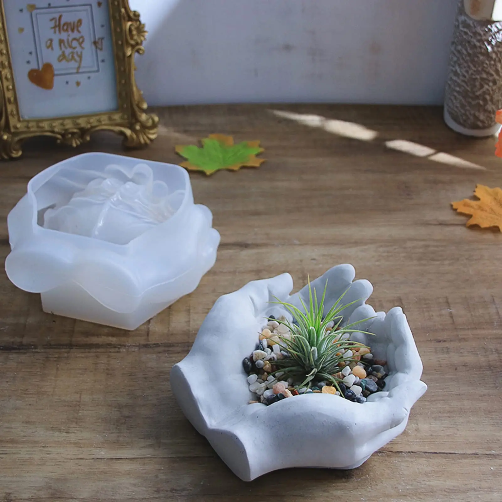 Concrete Hand Planter