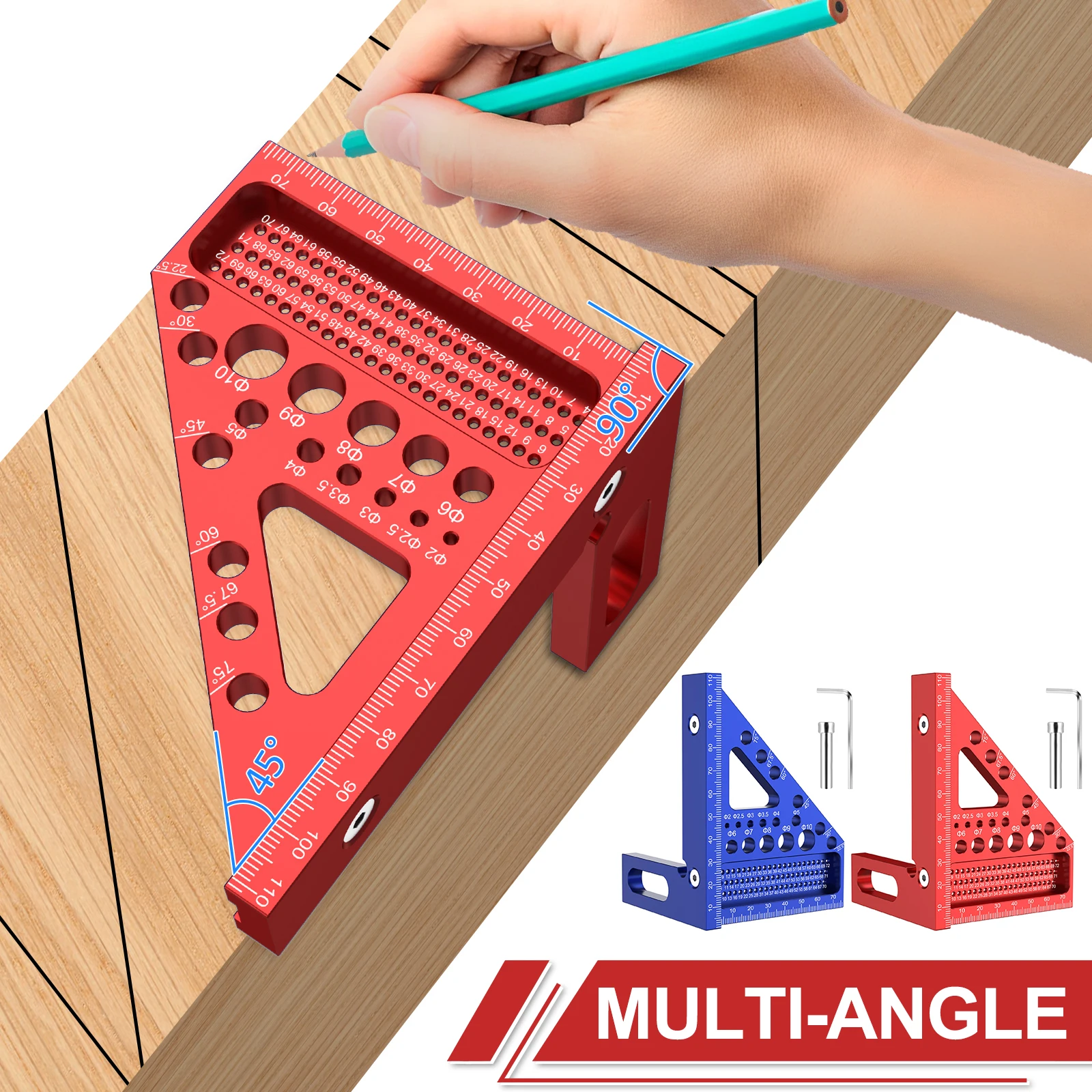 Metal-Metric-Woodworking-Square-Ruler-3D-Multi-Angle-Measuring-Ruler ...