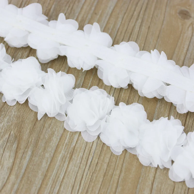 1-meter-white-Chiffon-lace-fabric-Webbing-Decoration-flower-gift ...