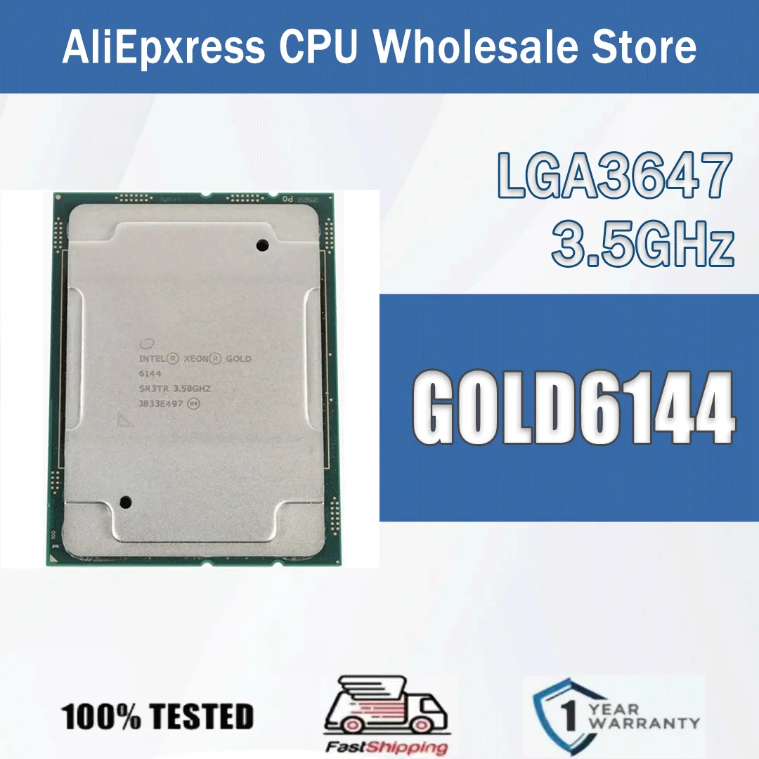 Intel Xeon GOLD6144 3.5GHz 8 Cores 16 Threads 24.75MB 150W GOLD 6144 ...