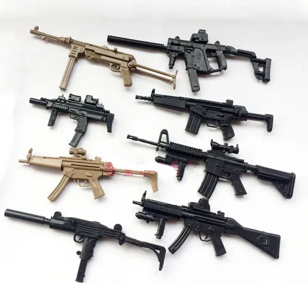 1-6-MP5-MP40-MP7-UZI-Submachine-Gun-Model-Plastic-Assemble-Weapon ...