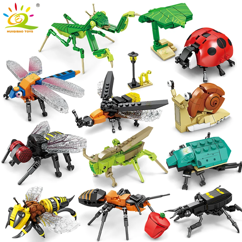 HUIQIBAO-Insect-Series-Animal-Building-Blocks-Wrap-Crab-Classic-City ...
