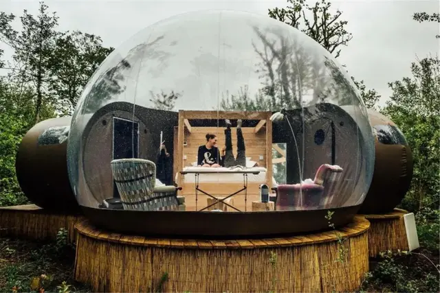 Outdoor Camping Transparent Inflatable Bubble Tent Spherical Clear ...