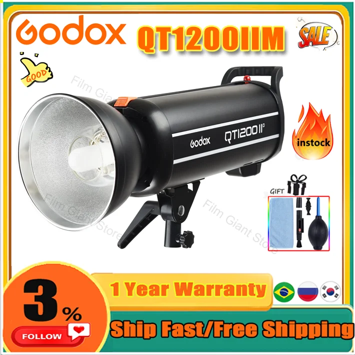 Godox QT1200II QT1200IIM 1200WS GN102 1/8000s High Speed Sync Built in ...
