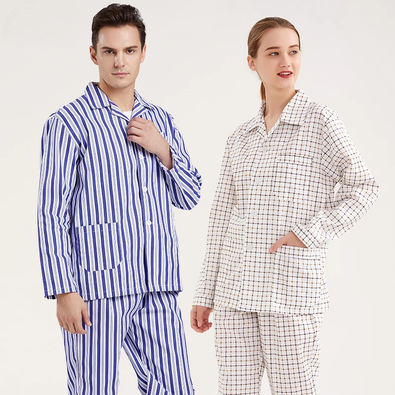 Comfortable Cotton Patient Clothes Men Women Hospital Gown Long/Short ...