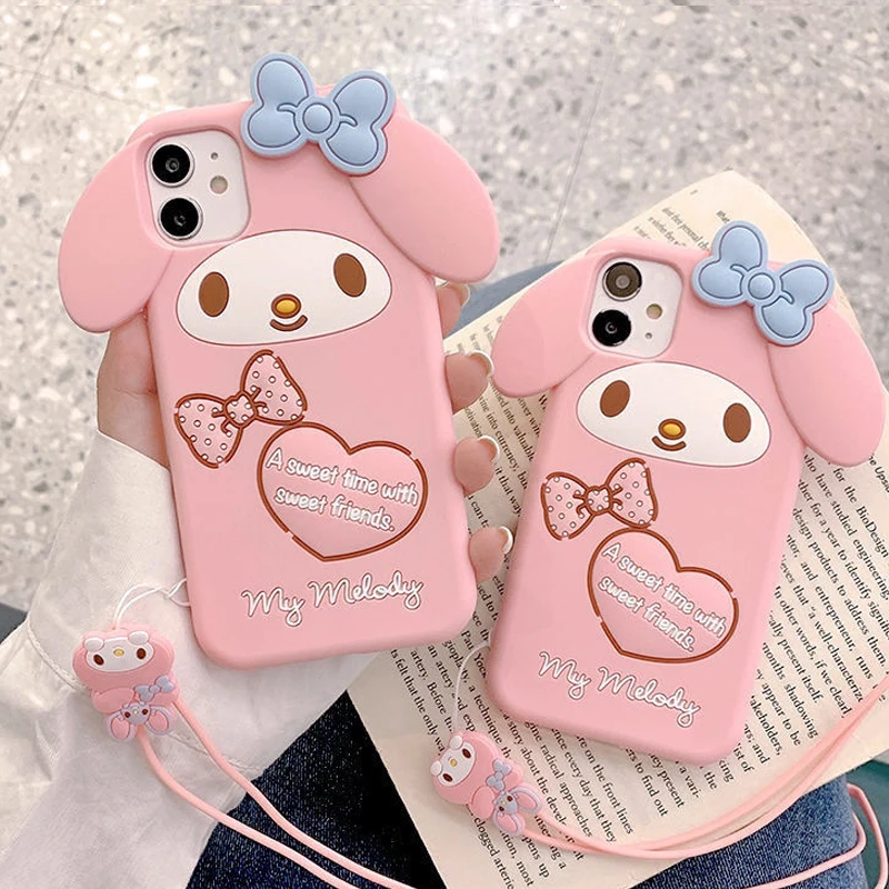Sanrio-My-Melody-With-Lanyard-Phone-Case-For-iPhone-14-13-11-12-Pro-Max ...