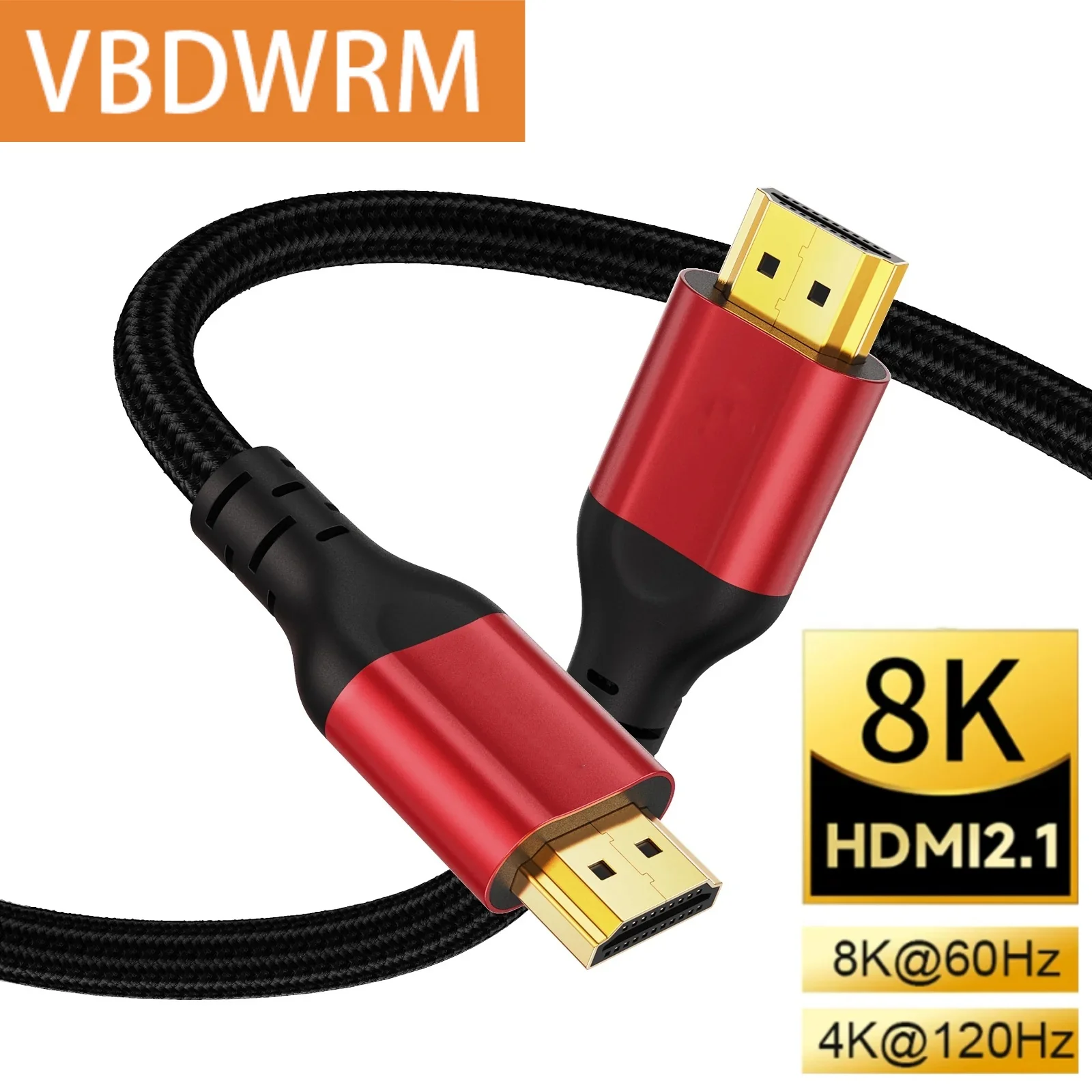 HDM-2-1-Cable-4K-120Hz-8K-60Hz-Video-Audio-High-Speed-HDR-Dolby-48Gbps ...