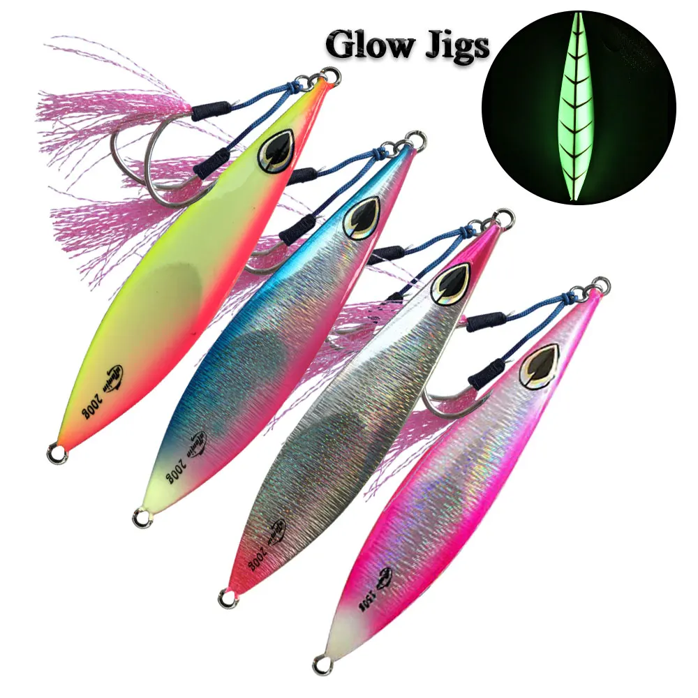 AS-Slow-Pitch-Jig-Slow-Falling-Sinking-Metal-Jigging-Pesca-Glow-Jigs-80g100g150g200g250g300g ...