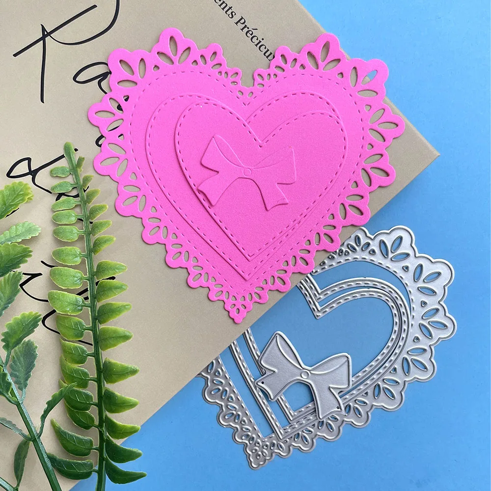 Metal Cutting Dies Heart Shaped Die para Make DIY Scrapbook Album ...