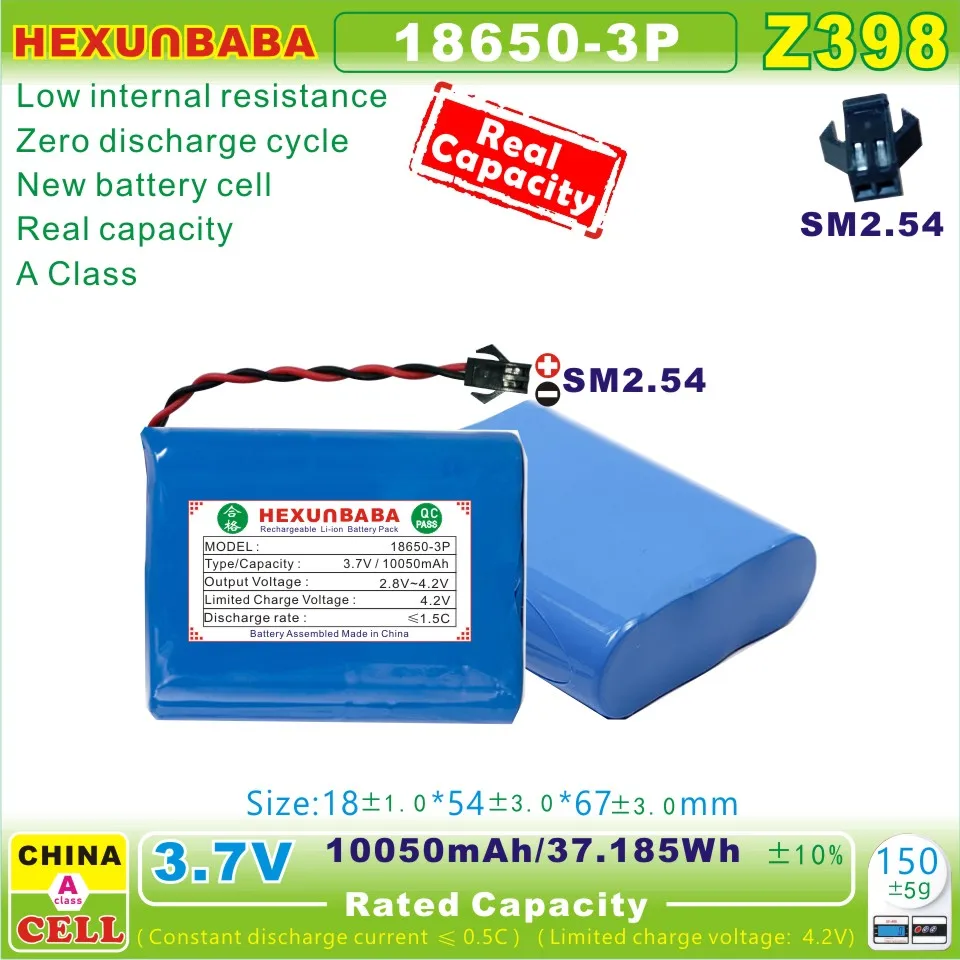 Z398-3-7V-10050mAh-18650-3P-SM2-54-Li-Ion-Battery-for-Portable-Insulin ...