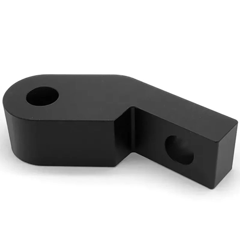Factory Custom CNC Machining Black Aluminum Block L Arm Mounting ...