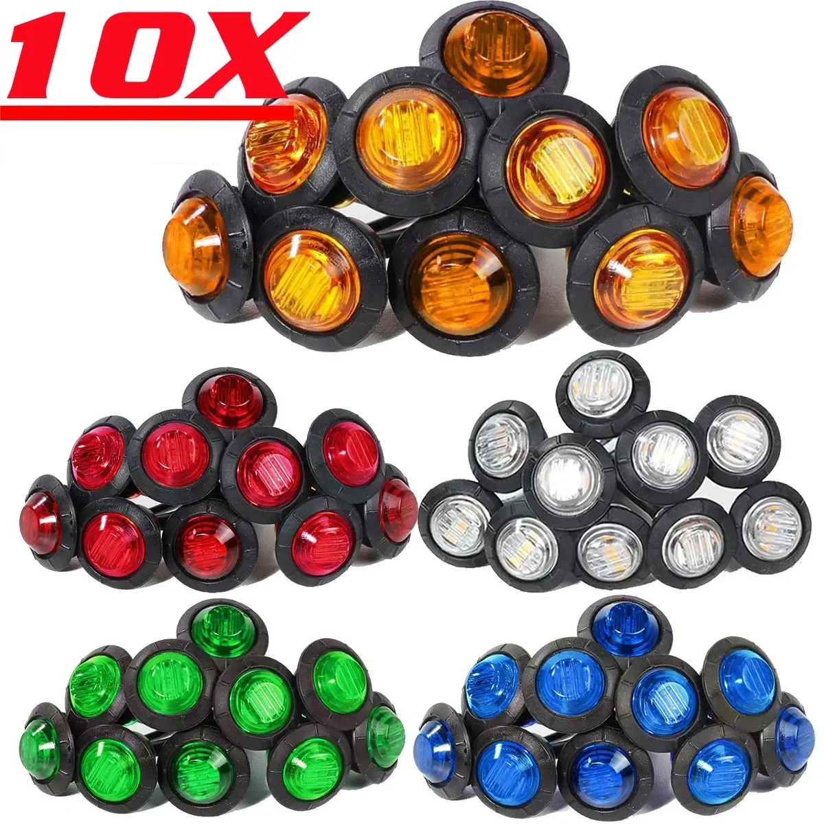 20-10PCS-3-4-LED-Side-Marker-Lights-Clearence-Front-Rear-Indicators ...