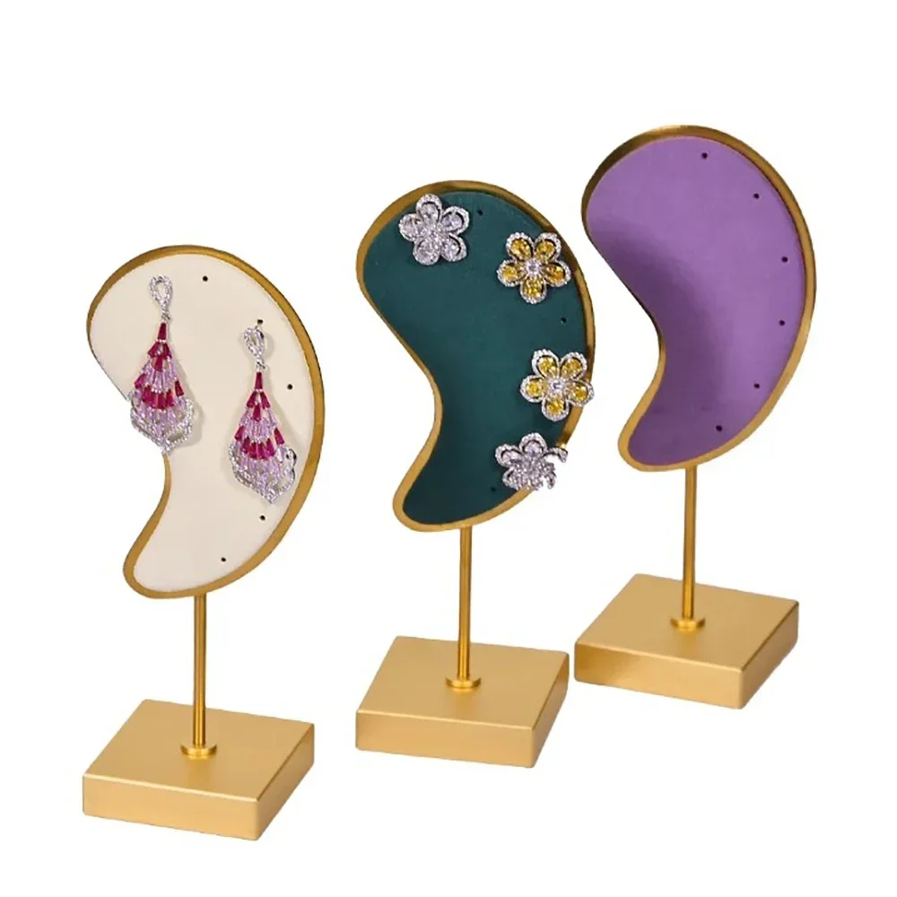 Fashion-Earring-Display-Stand-Multi-color-Microfiber-Stud-Holder-Ear ...