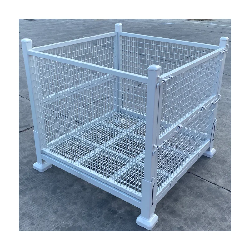 Heavy-Duty-Collapsible-Folding-Stackable-Metal-Steel-Pallet-Warehouse ...