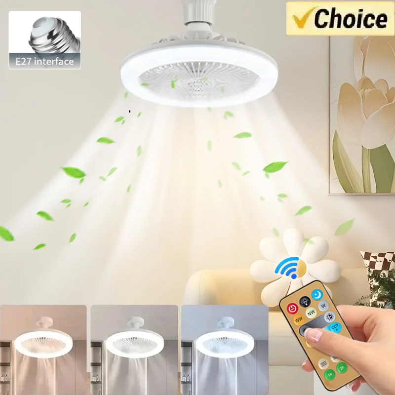2-in-1-Three-speed-Mode-LED-Fan-Light-With-Remote-Control-E27-AC ...