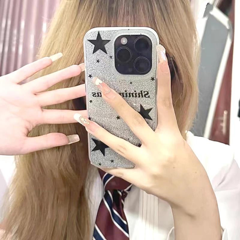 Punk Cool Shiny Star Phone Case for IPhone 14 11 12 13 Pro Max Korea ...