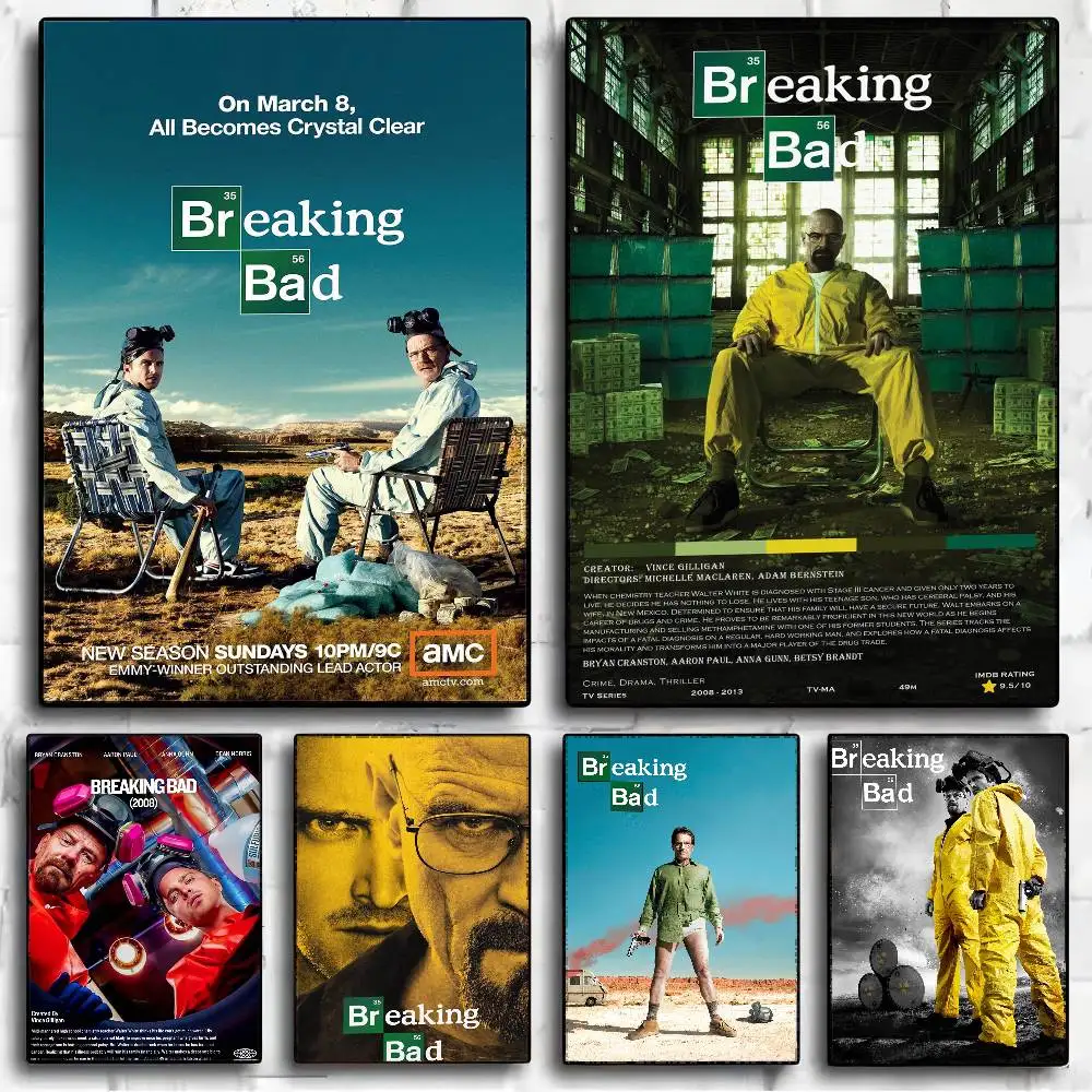 Breaking Bad Classic Crime TV Anime Posters Sticky HD Quality Wall Art ...