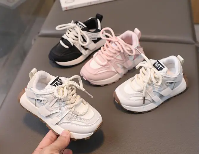 Children-s-White-Sports-Shoes-2024-Spring-Autumn-New-Leather-Shoes-PU ...