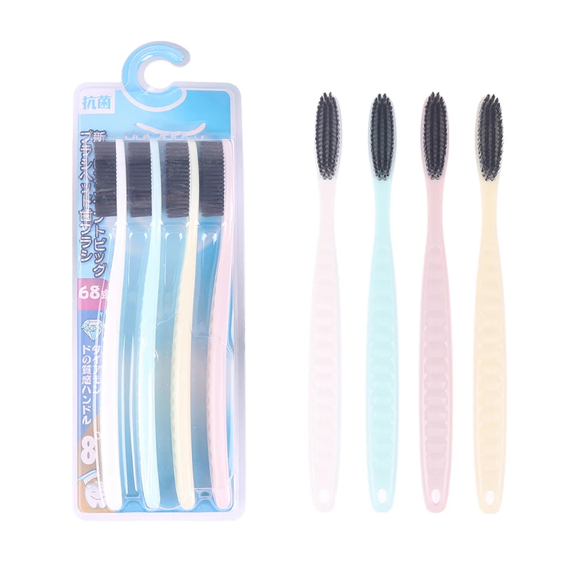 4Pcs Soft Long Head Adult Big Head Toothbrush Japanese And Korean ...