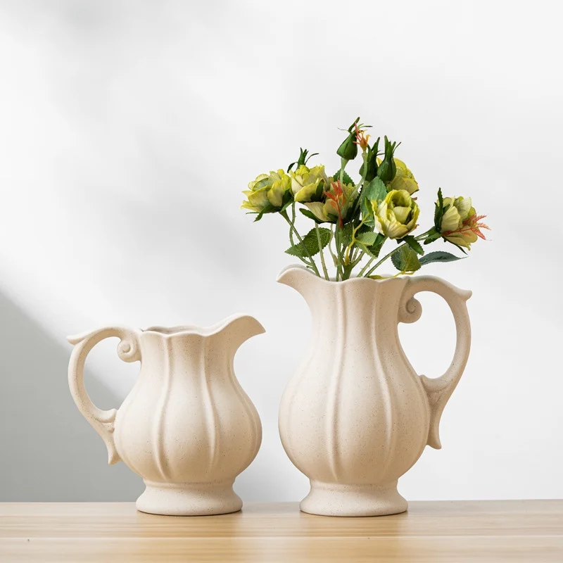 Creativity-Country-Style-Desktop-Vase-Vintage-White-Jug-Vase-Garden ...