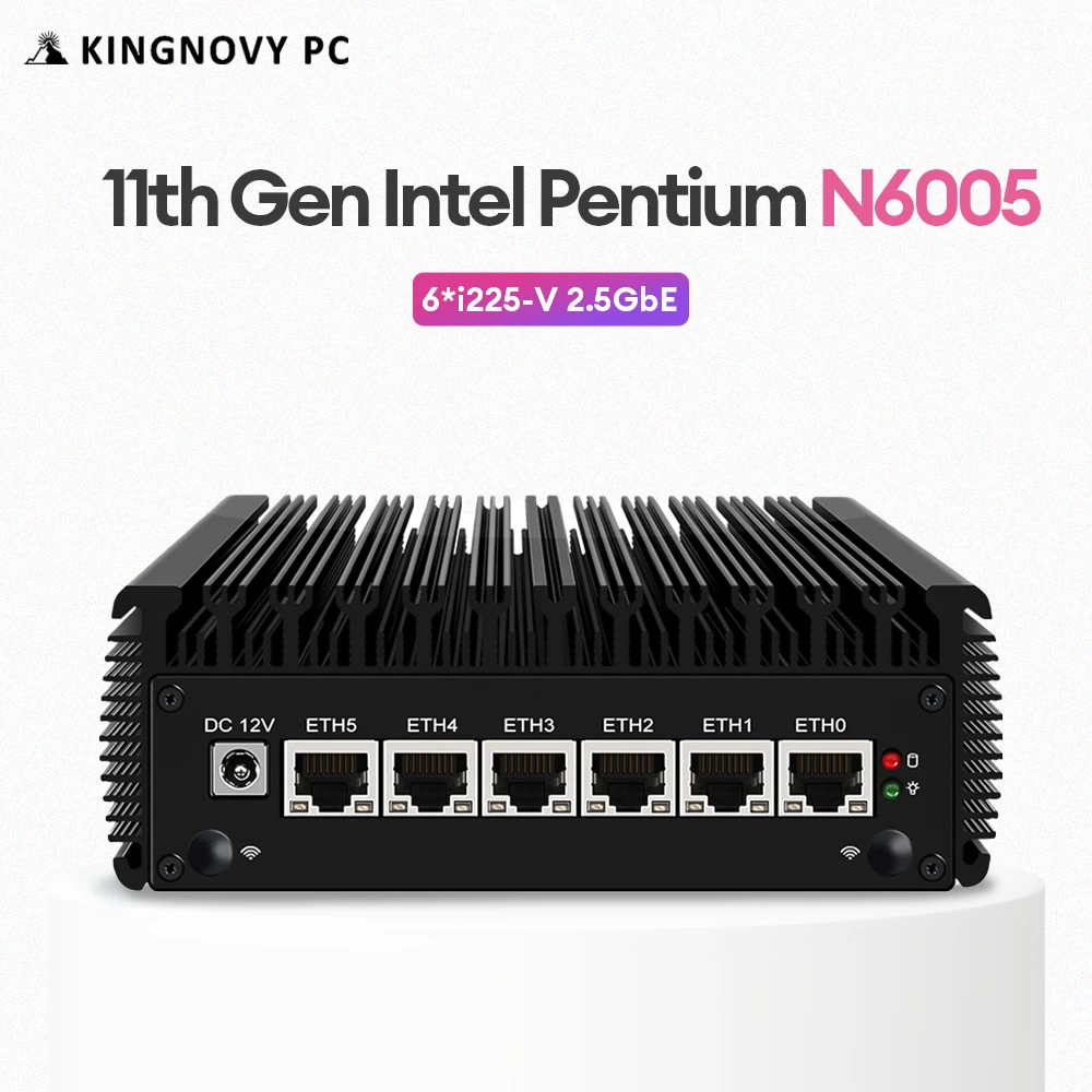New 6x Intel I225-v 2.5g Pentium N6005 Pfsense Firewall Router 2*ddr4 ...
