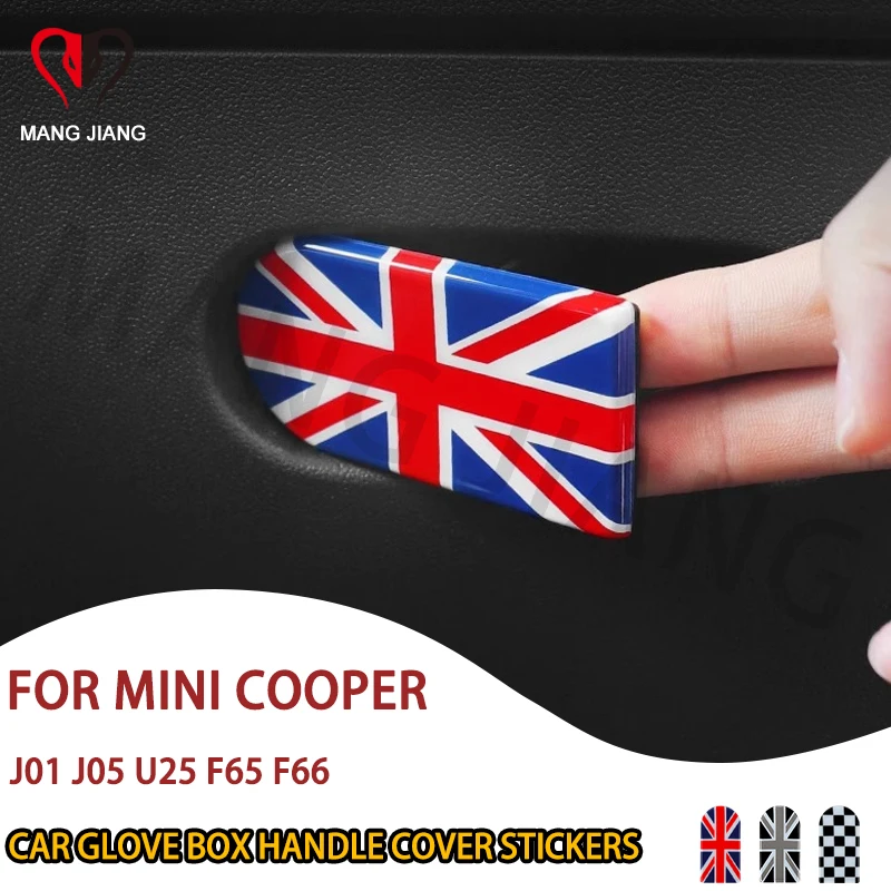Car Co-pilot Glove Storage Box Handle Cover Stickers For Mini Cooper S ...