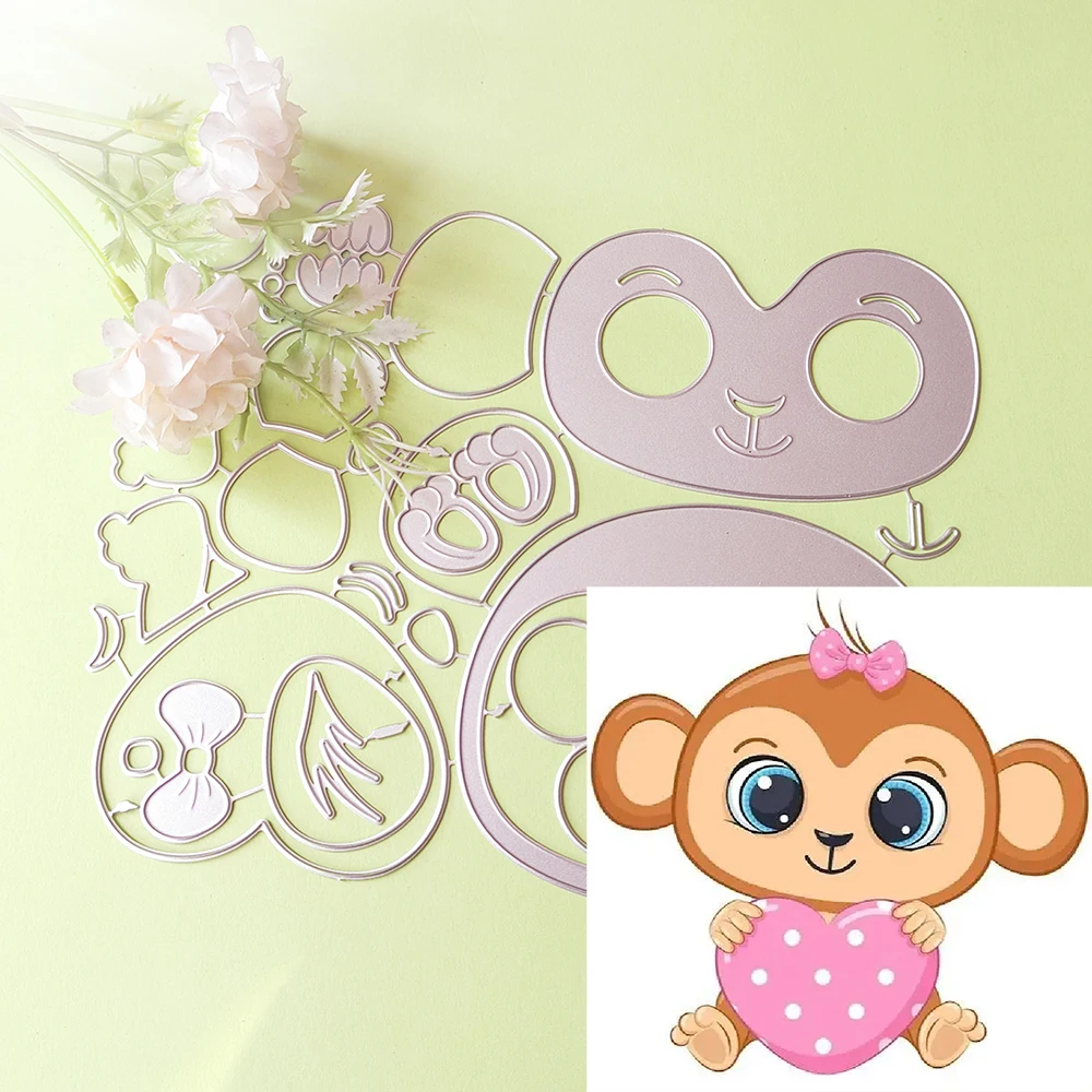 New-15-centimeter-tall-monkey-cutting-dies-scrapbook-decoration ...