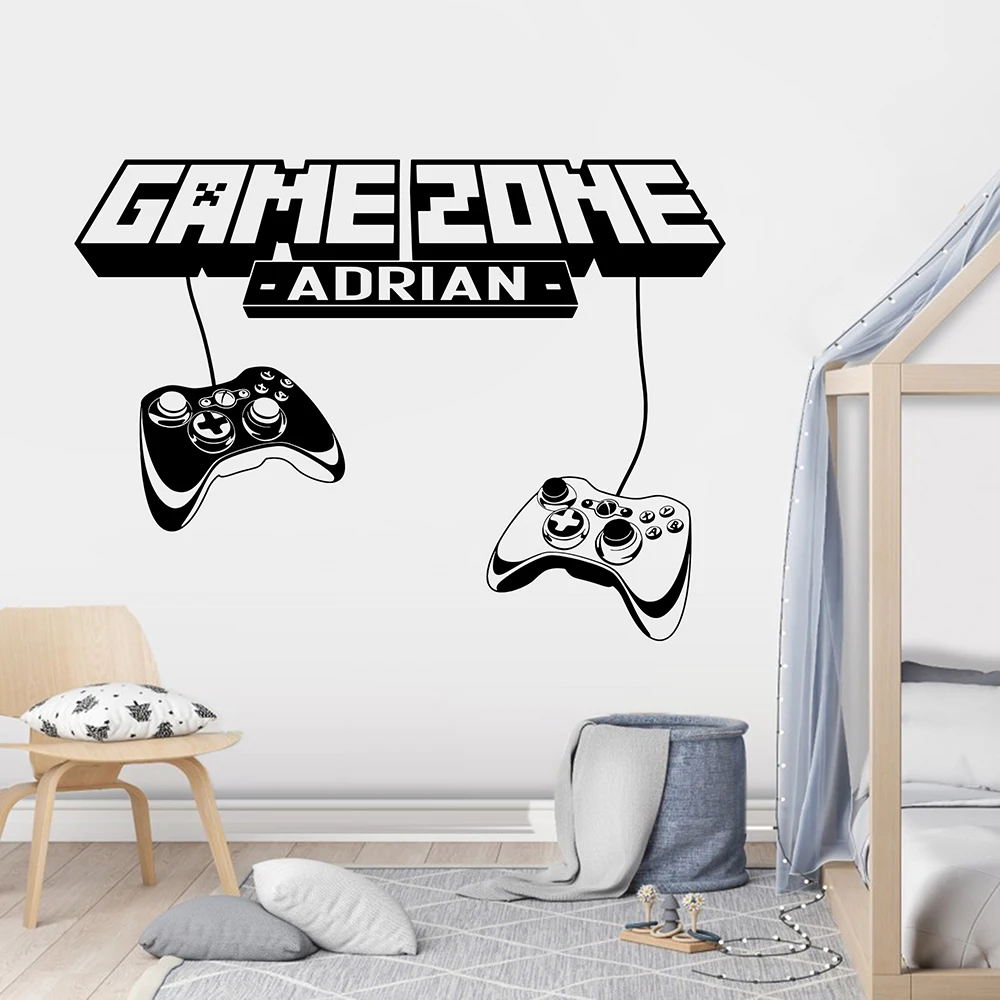 Custom-Name-Game-Zone-Controller-Wall-Sticker-Decal-Boy-Playroom ...